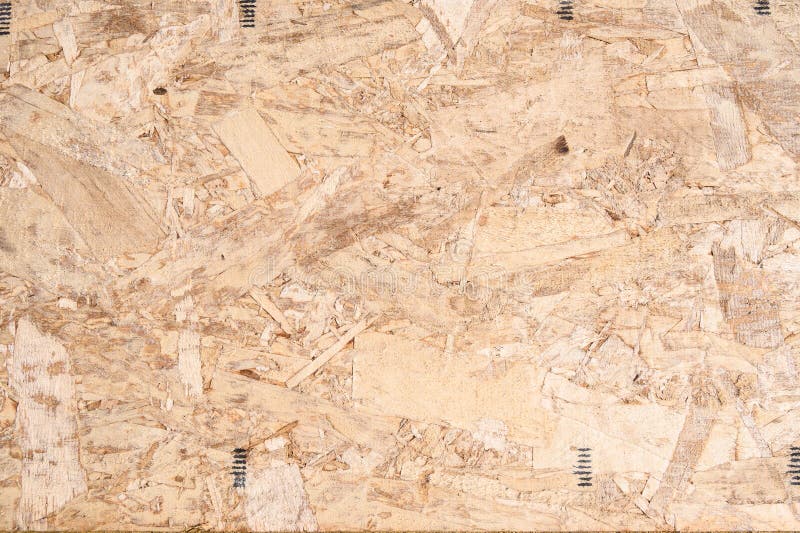 Closeup of a Section of New Oriented Strand Board (OSB) Engineered Wood ...