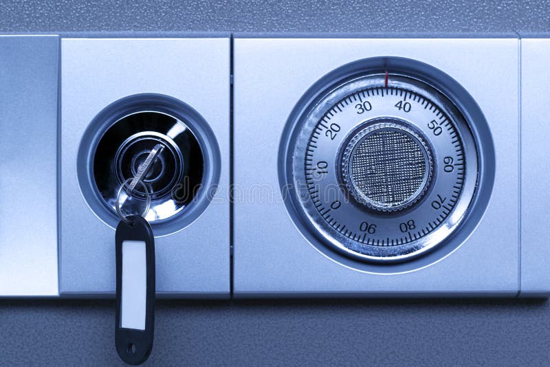 Closeup of a Safe Lock on a Vault with Blur Effect and Focus on Stock ...