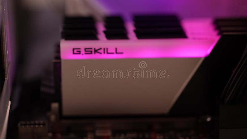 Closeup Selective Focus Shot of RAM Memory Sticks Installed on ...