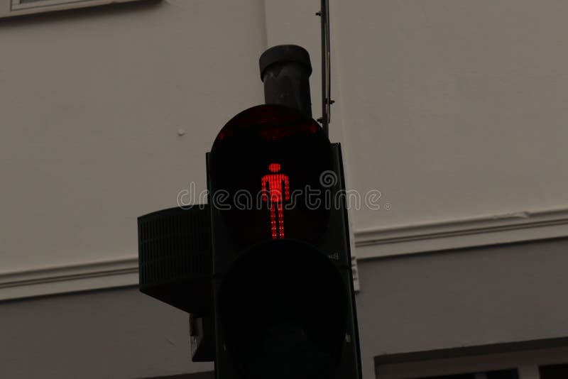 Closeup of a Semaphore with Red Light Stock Image - Image of semaphore ...