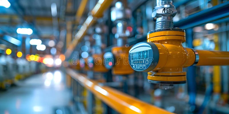Closeup of a Sensor in an Energy Management System Network Collecting ...