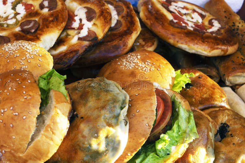 Closeup Set of Classic Homemade Burger Made from Beef and Fresh ...