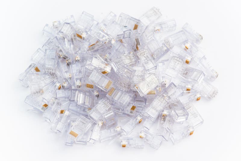 Closeup of a Several Telephone Plugs Stock Image - Image of digital ...