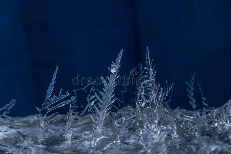 Closeup Sharp Cool Looking Pieces of Ice into Beautiful Pieces on a ...