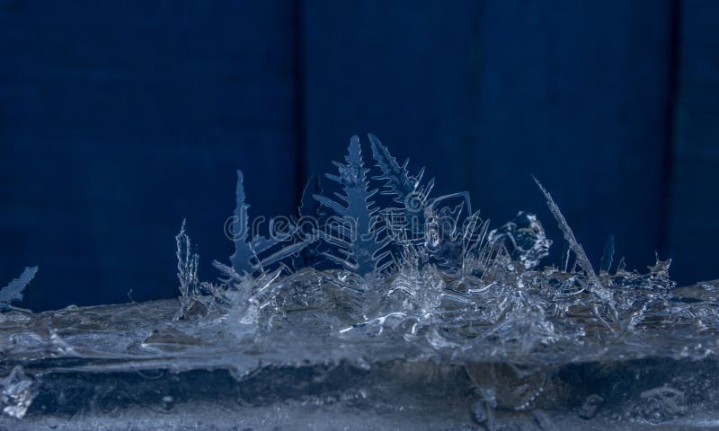 Closeup Sharp Cool Looking Pieces of Ice into Beautiful Pieces on a ...