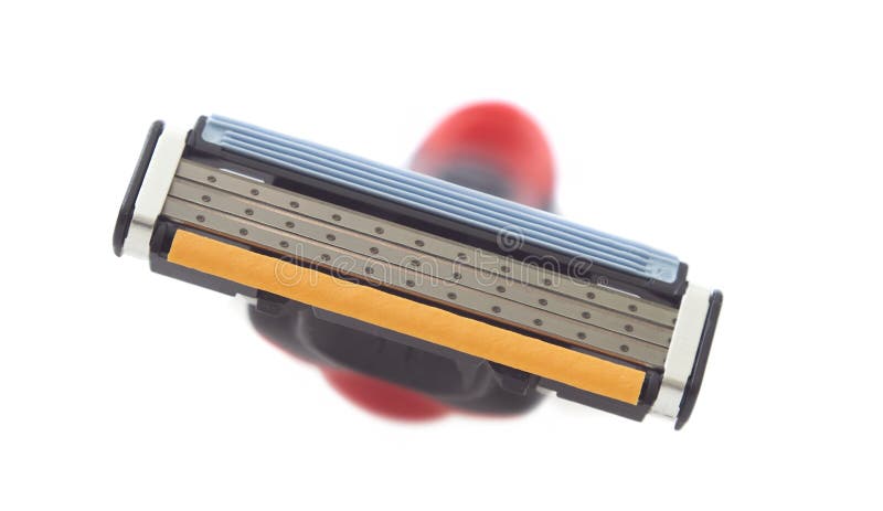 Old Shaving Blade Isolated on White Stock Image - Image of instrument ...