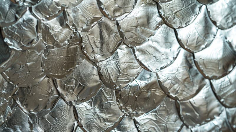 A Closeup of a Shimmering Silver Embossed Paper Resembling the Texture ...