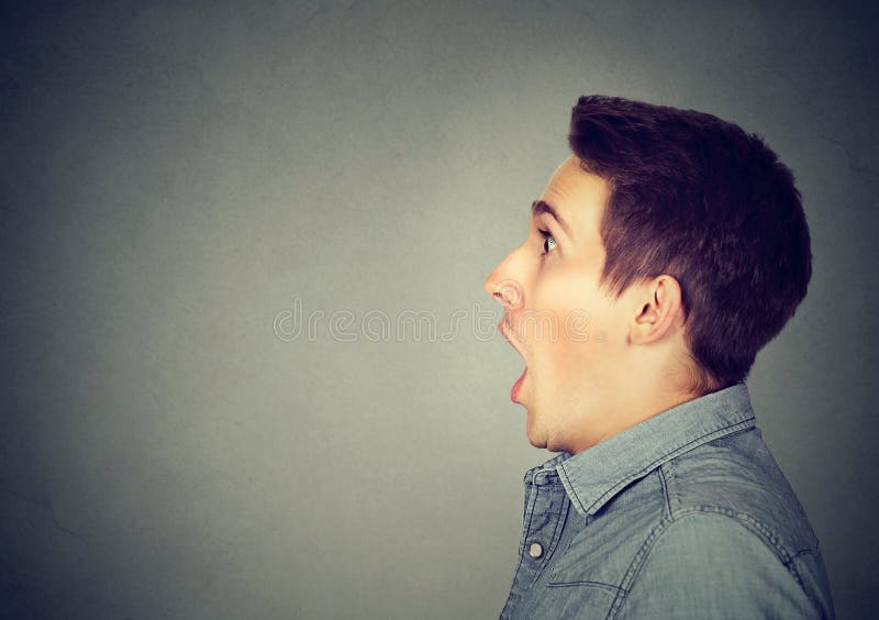 Closeup Shocked Dazed Young Man Stock Image - Image of facial, grey ...