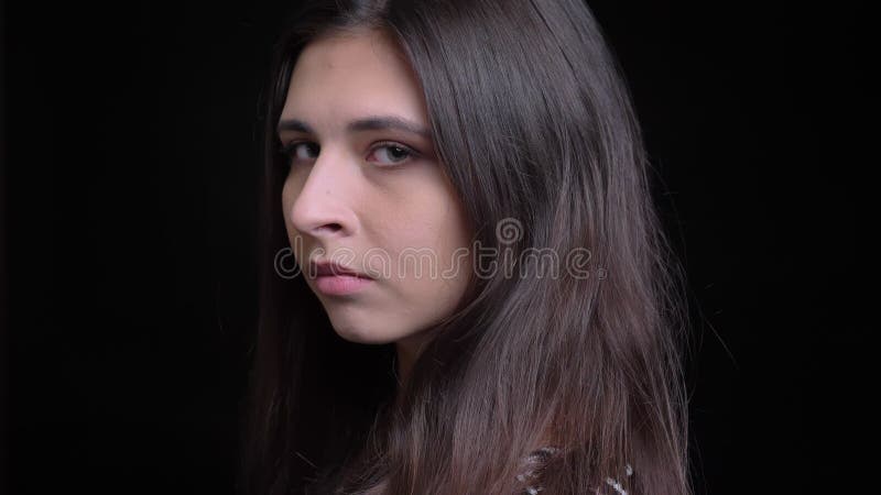 Closeup Shoot Of Young Beautiful Caucasian Female Getting Surprised And