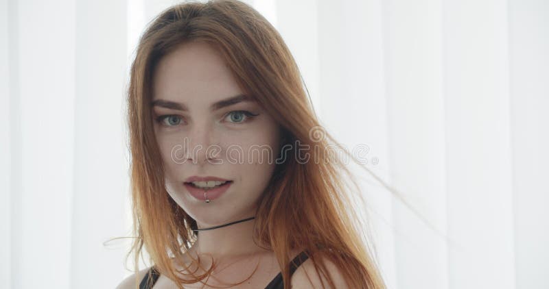 Closeup Shoot Of Plump Luxurious Caucasian Female With Big Breasts