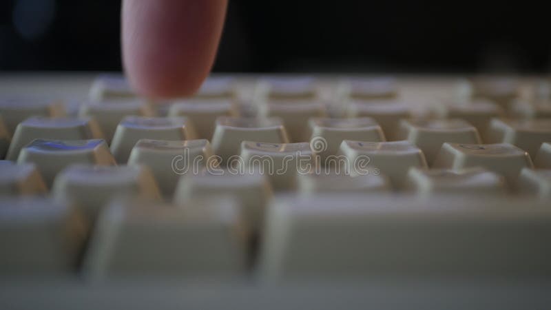 Closeup Shooting with a Keyboard and a Computer Programmer Typing Code ...