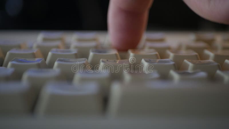 Closeup Shooting with Programer`s Hand Using Computer Keypad ...