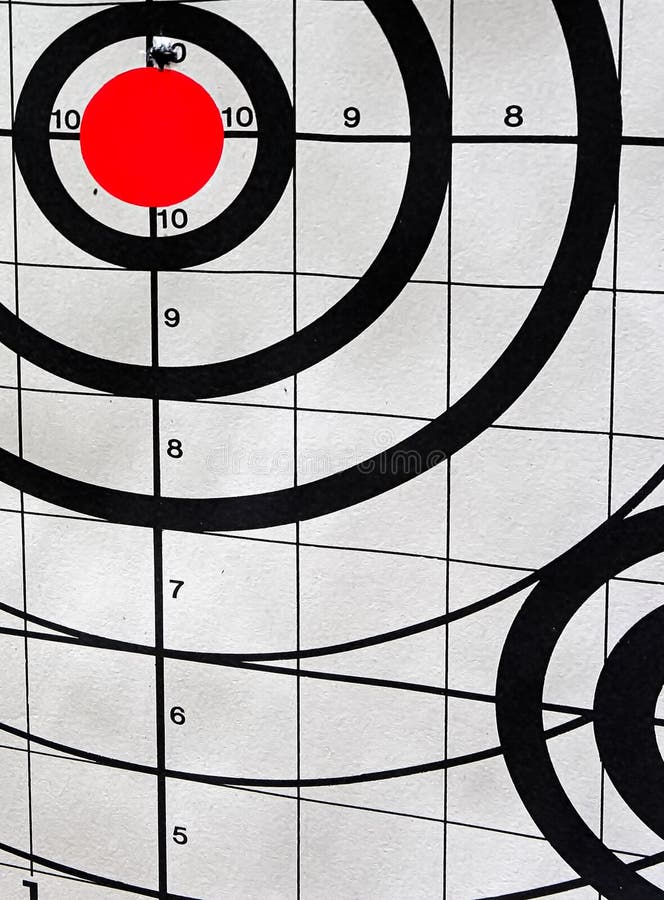 Closeup of a Shooting Target with an Angle View Stock Photo - Image of ...