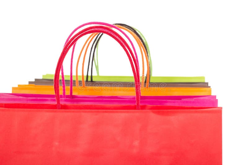 Six Colourful Shopping Bags Stock Image - Image of buyer, luxury: 31455573