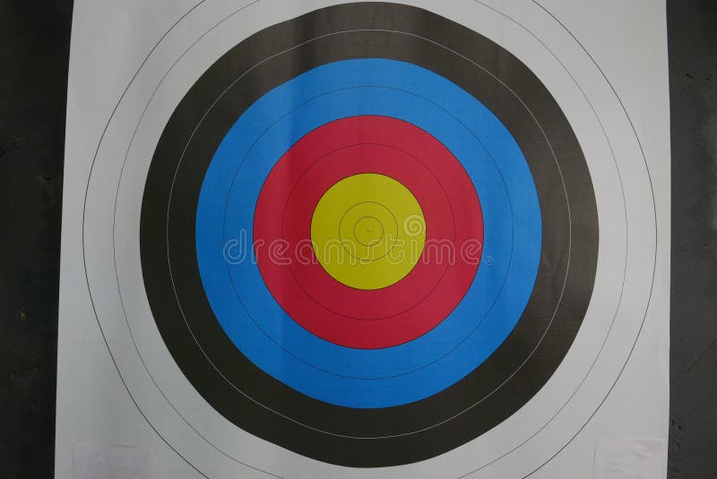 Closeup Shot of an Archery Target on White Background - Concept of ...