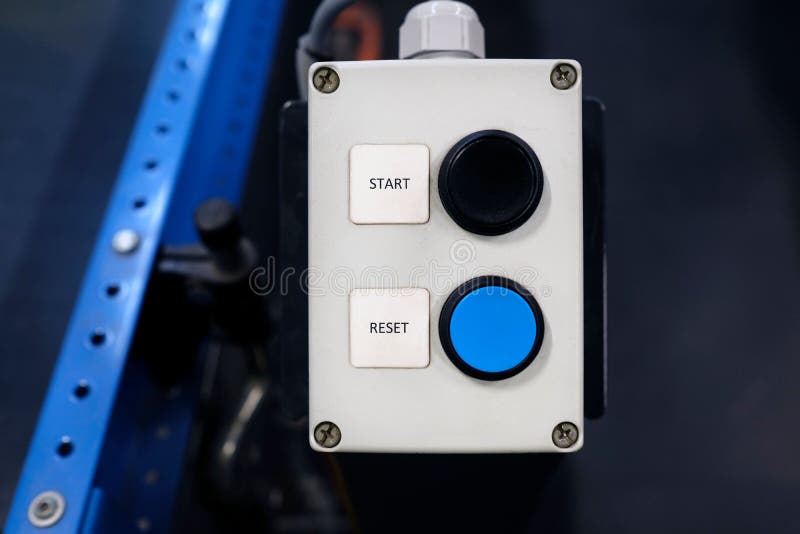 Closeup Shot of an Automatic Controller with Start and Reset Buttons ...