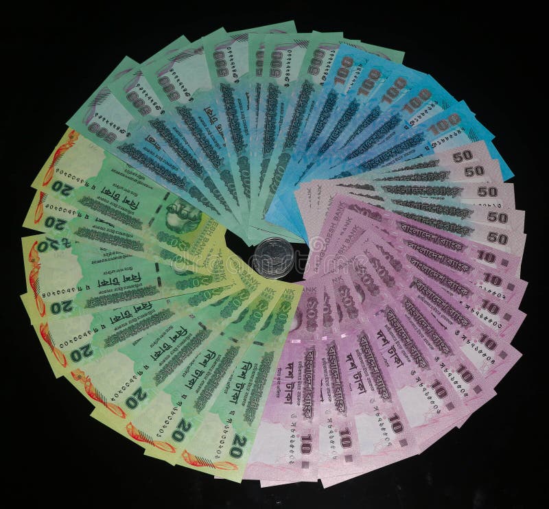 A Closeup Shot of Bangladeshi Taka Stock Photo - Image of money, moneys ...