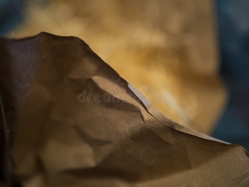 Closeup Shot of the Beige and Black Crumpled Paper Stock Photo - Image ...
