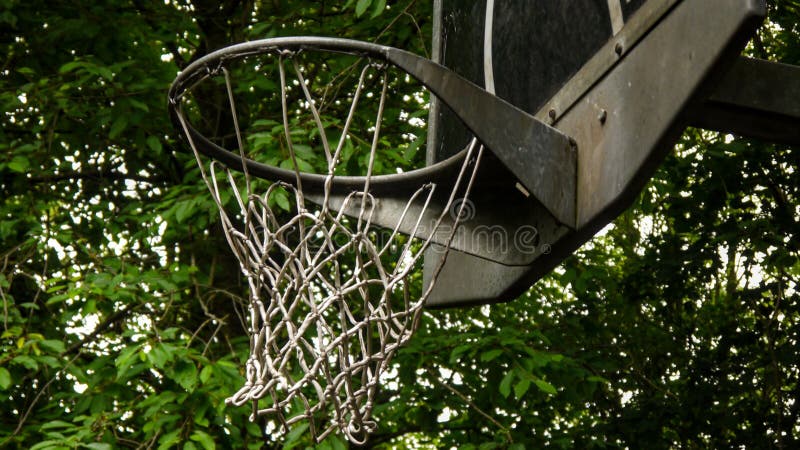 Closeup Shot of a Black Basketball Hoop Stock Image - Image of contest ...