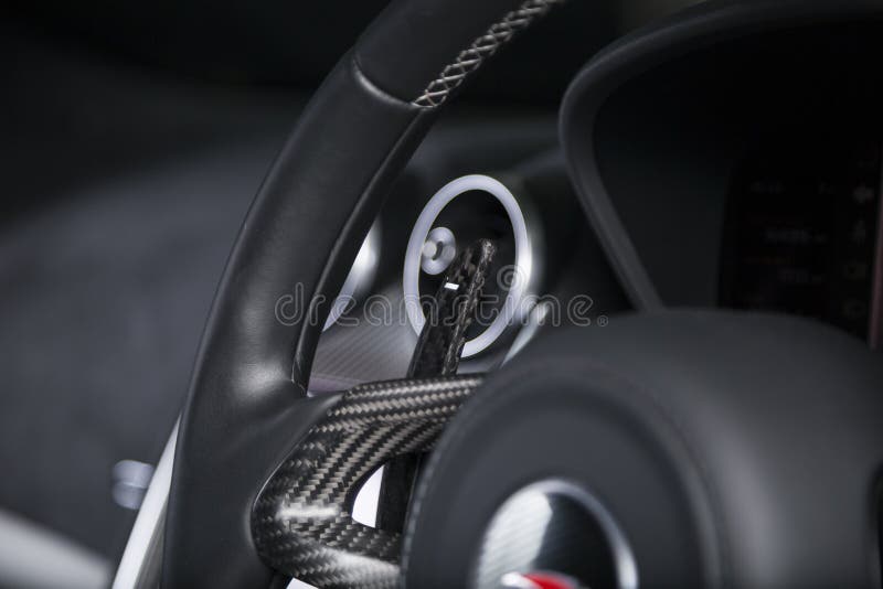 Closeup Shot of a Black Car S Modern Interior Wheel - Perfect for ...