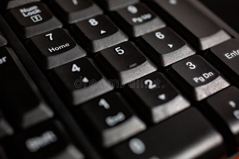 Closeup Shot of Black Computer Keyboard Buttons Stock Image - Image of ...