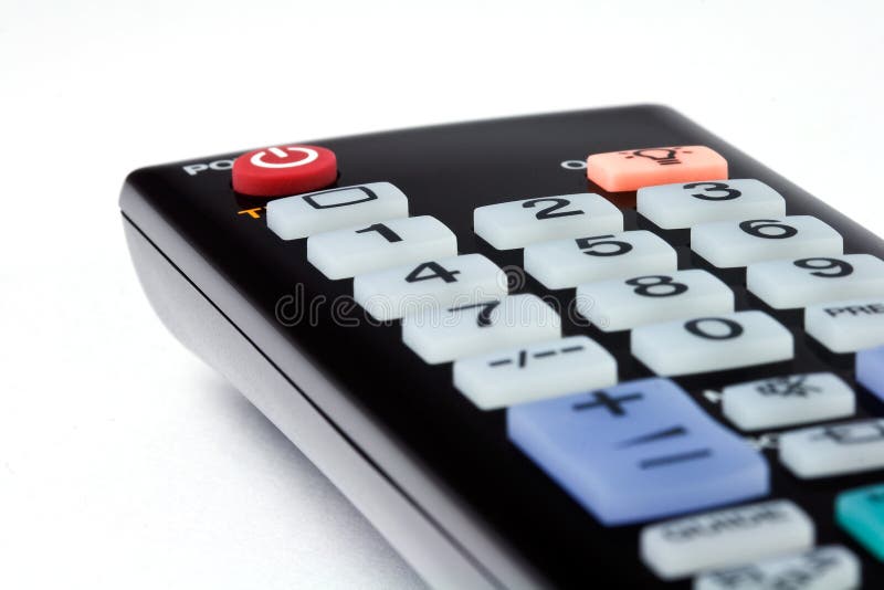 Closeup Shot of a Black Tv Remote Control Stock Photo - Image of ...