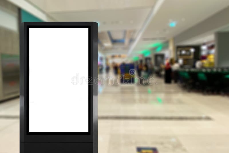 Closeup Shot of a Blank White Screen in the Airport - Perfect for Your ...