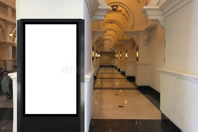 Closeup Shot of a Blank White Screen in the Hall - Perfect for Your ...