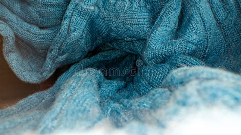 Closeup Shot of a Blue Knitting Pattern Stock Photo - Image of closeup ...