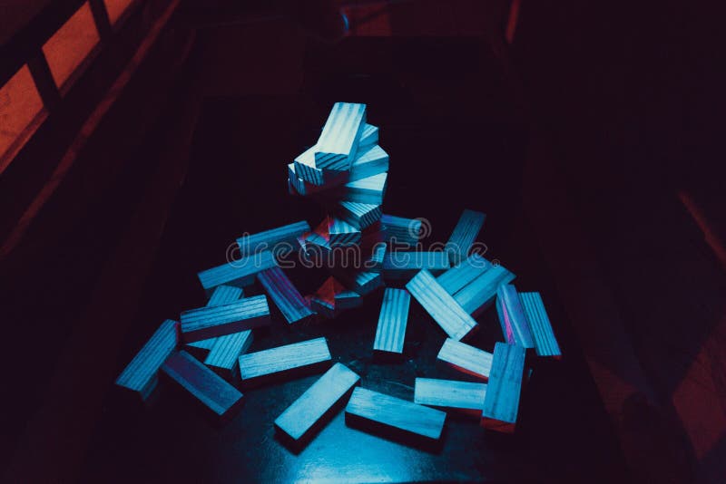 Closeup Shot of Blue Rectangular Prism-shaped Boxes Stock Image - Image ...