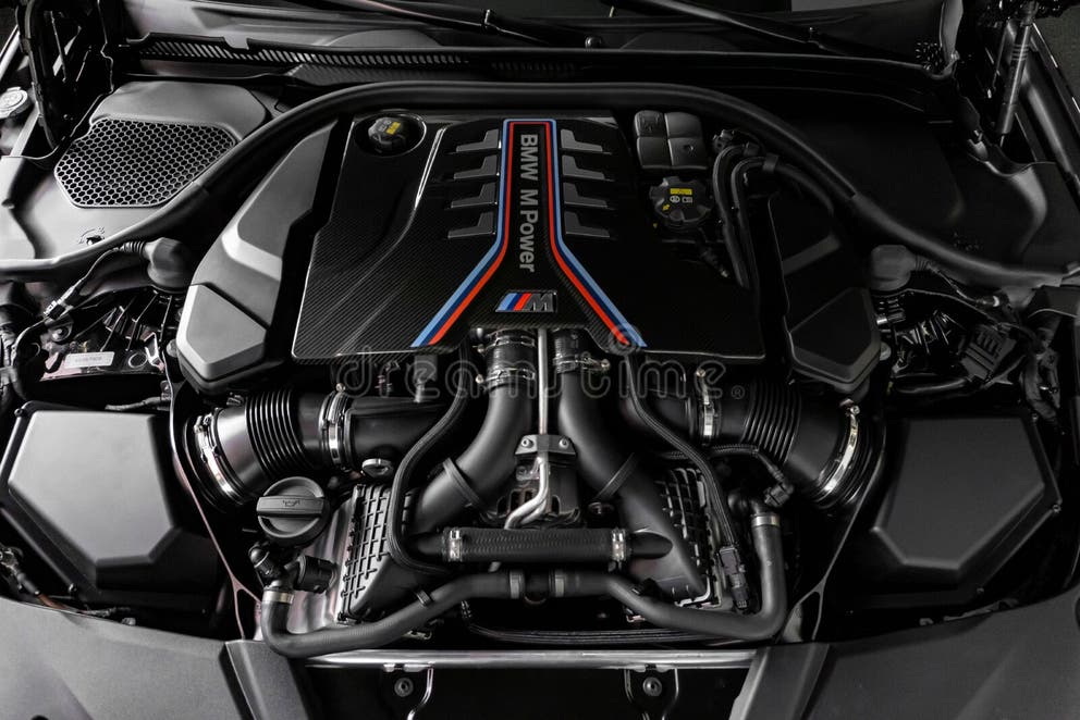 Closeup Shot of the BMW M5 Engine Bay Editorial Photography - Image of ...
