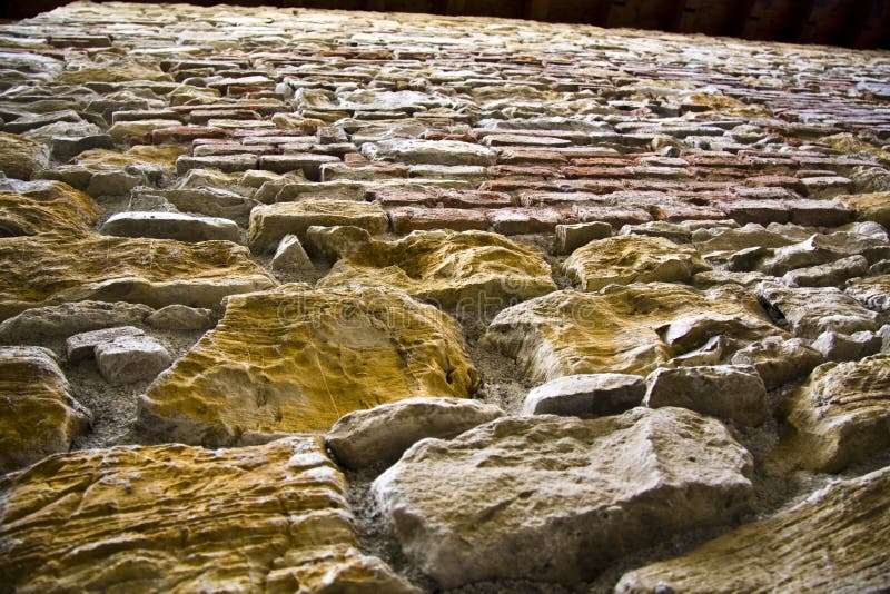 Closeup Shot of a Brick and Rock Wall Stock Image - Image of brickwork ...