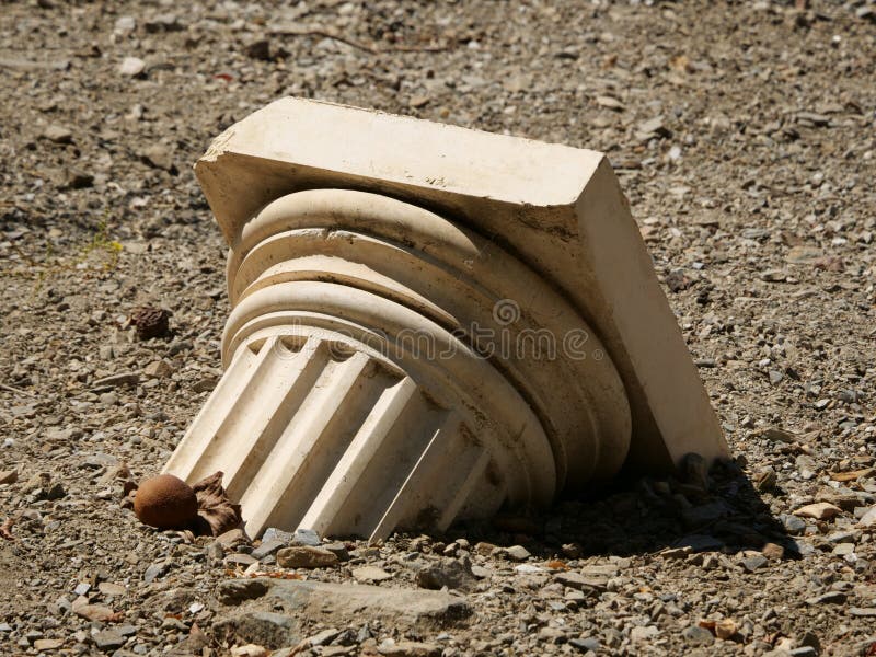 Broken column stock image. Image of excavation, architecture - 12705393