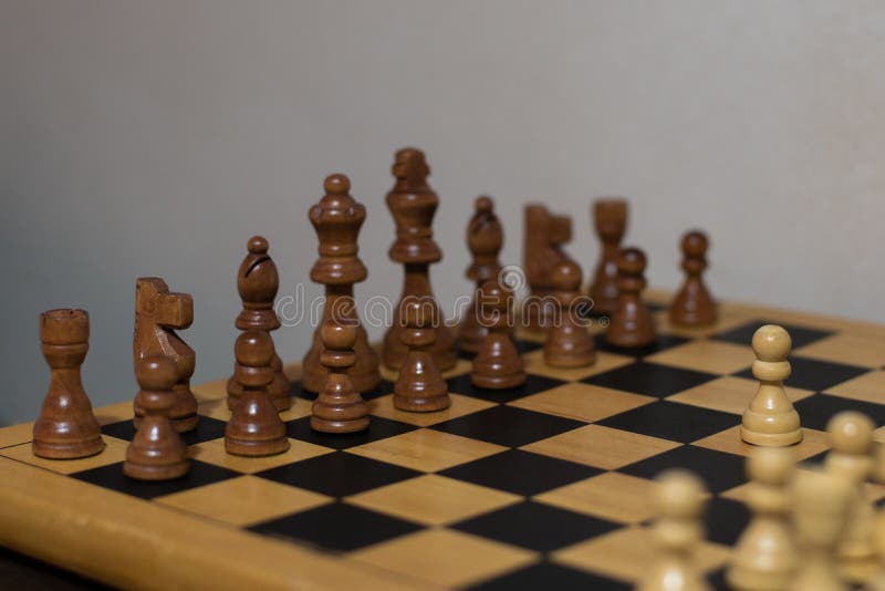 Closeup Shot of Brown Chess Pieces on a Chessboard Stock Photo - Image ...
