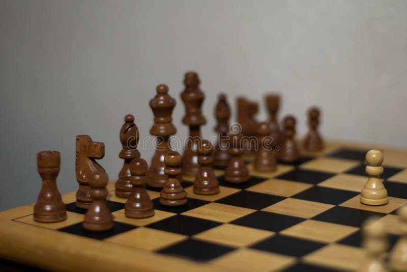 Closeup Shot of Brown Chess Pieces on a Chessboard Stock Image - Image ...