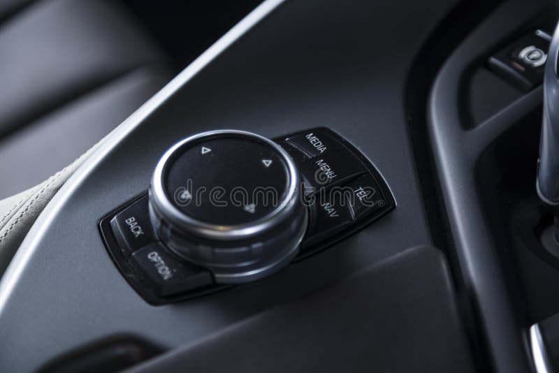 Closeup Shot of Buttons in a Modern Car Interior Stock Image - Image of ...