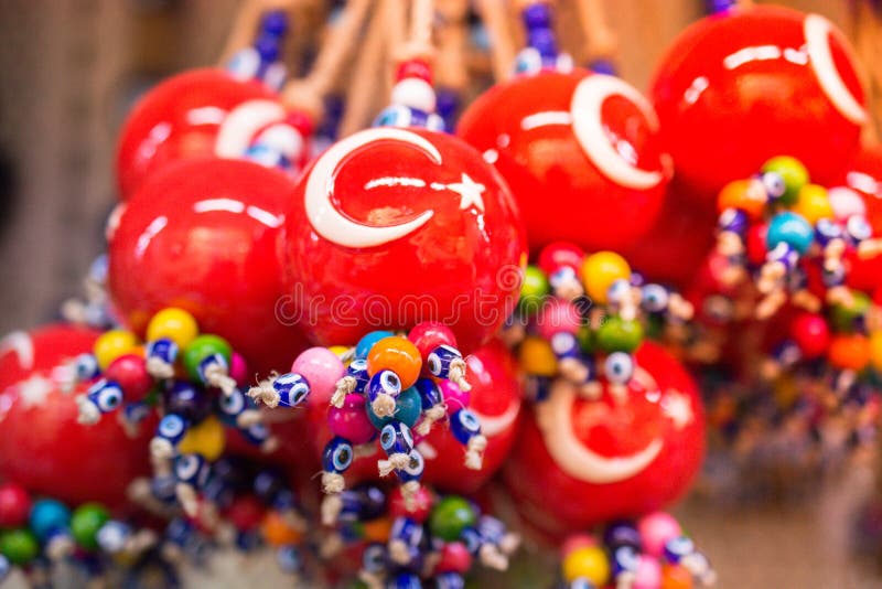 Closeup Shot of Ceramic Traditional Turkish Ball Souvenirs Stock Photo ...