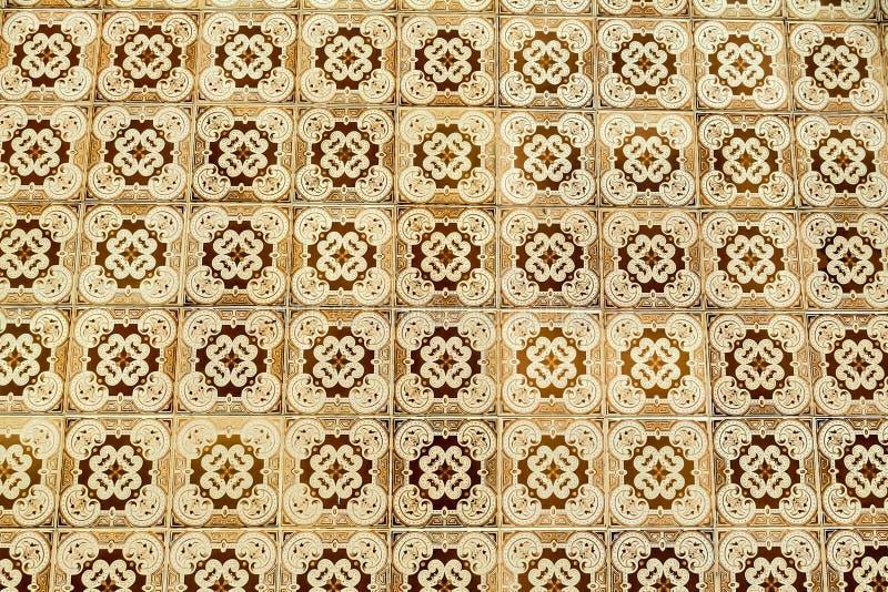 Closeup Shot of a Ceramic Wall with Patterns in Lisbon, Portugal Stock ...