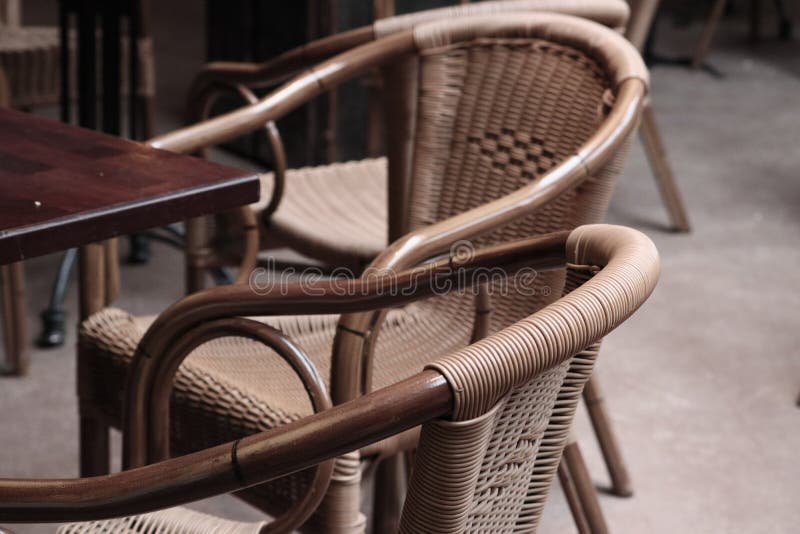 Closeup Shot of Chairs Around the Table Stock Photo - Image of interior ...