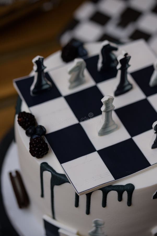 Closeup Shot of a Checker Board Cake Stock Image - Image of detail ...