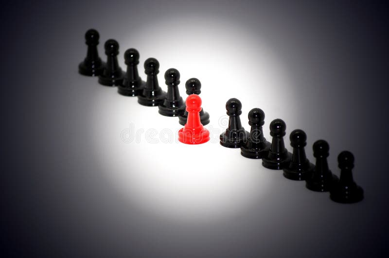Closeup Shot of Chess Pieces Showing Step Out of Line Stock Photo ...
