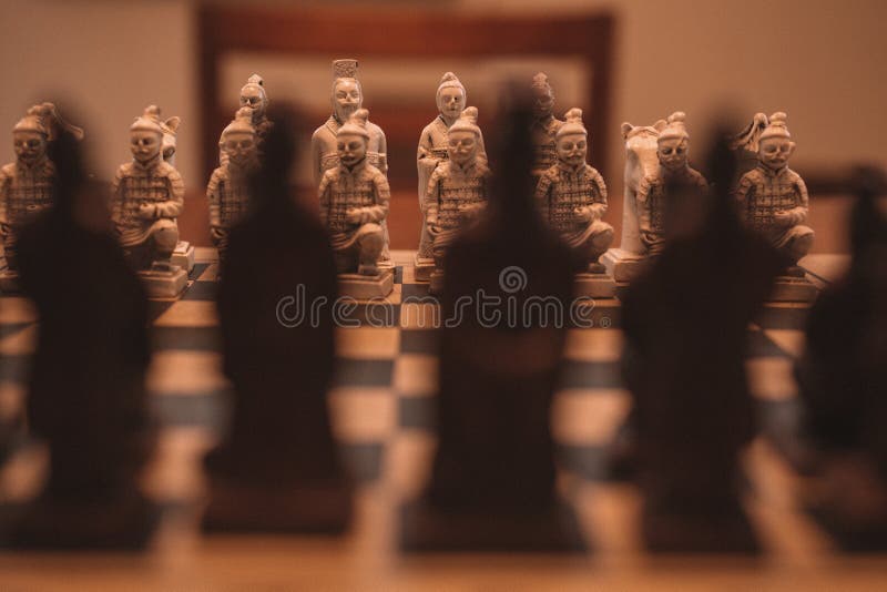 Closeup Shot of a Chessboard with Human Pieces Stock Photo - Image of ...