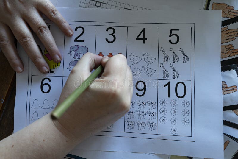 Simple Math Addition on Aged Paper for Kids Stock Image - Image of ...