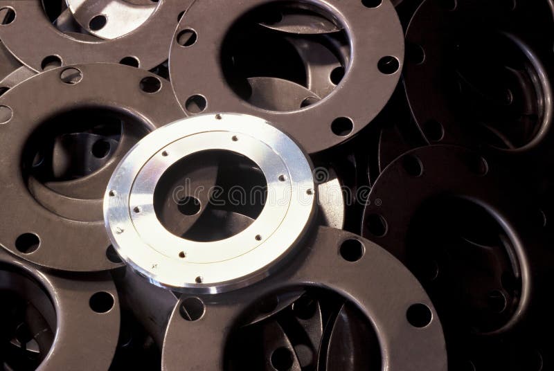 Closeup Shot of Circular Metal Industrial Objects Stock Image - Image ...