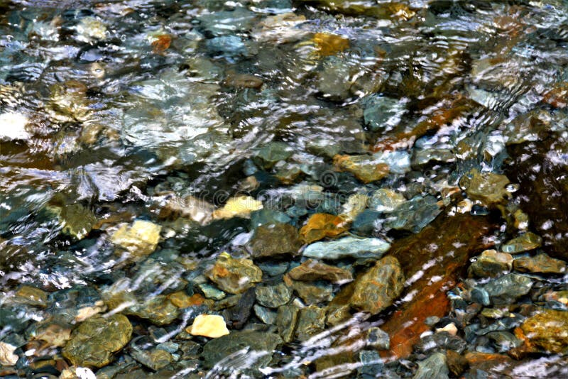 Closeup Shot of the Colorful Stones Under the Water Stock Image - Image ...