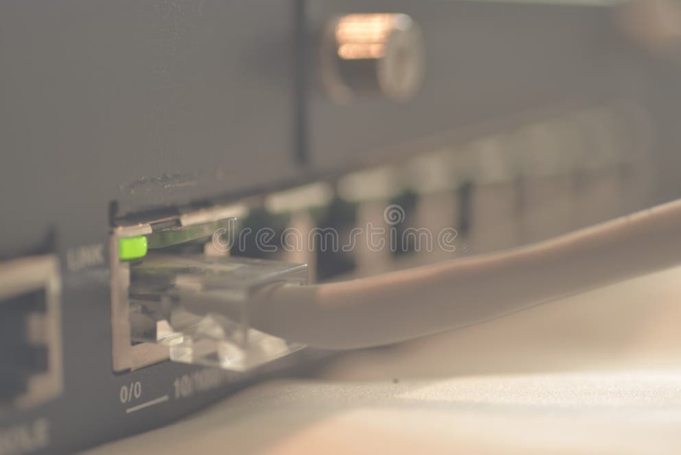 Closeup Shot of a Computer Network Router Stock Photo - Image of ...