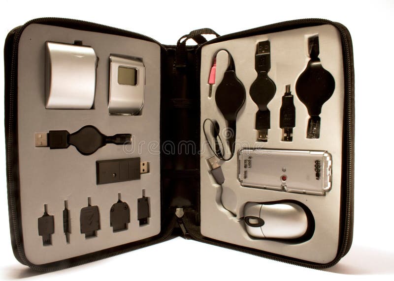 Closeup Shot of Computer Set of Accessories Isolated on a White ...