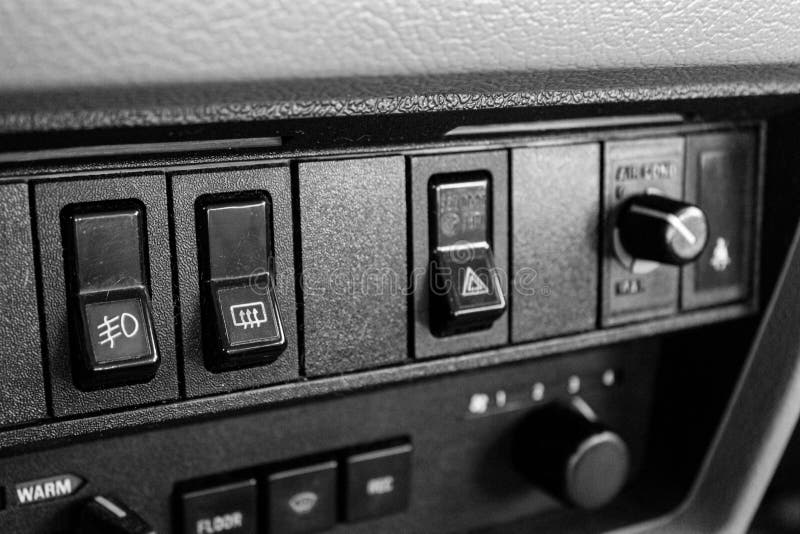 Closeup Shot of Control Buttons of a Car Stock Image - Image of closeup ...