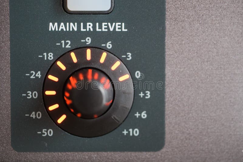 Closeup Shot of the Control Panel of a Professional Audio Recording ...