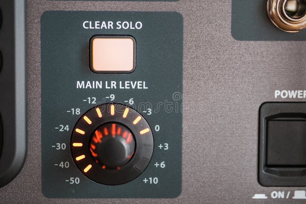 Closeup Shot of the Control Panel of a Professional Audio Recording ...